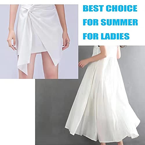 Polyester Fabric by The Yard with Spandex,Knit Single Jersey Stretch Fabric for T Shirt, Pet Dec.Tablecloth, Dust Cover, DIY (White Solid 1 Y)