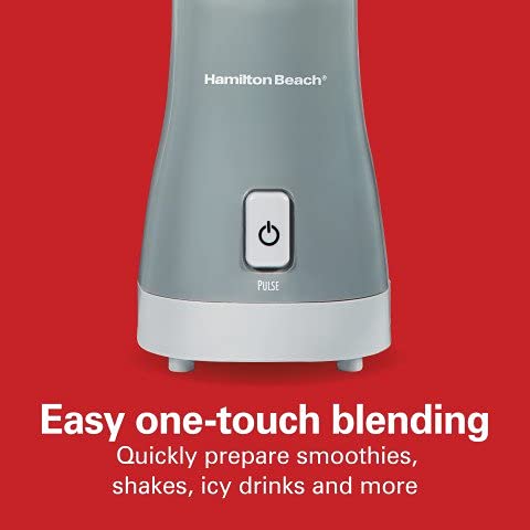 Hamilton Beach Single Serve Personal Smoothie Blender with 14 oz. Travel Cup and Lid,, 4.00x5.00x11.25inch