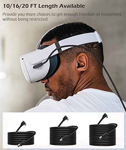 VOKOO Link Cable Compatible with Quest2, USB C 3.2 Gen1 High Speed Data Transfer & Fast Charging Cable, 20ft