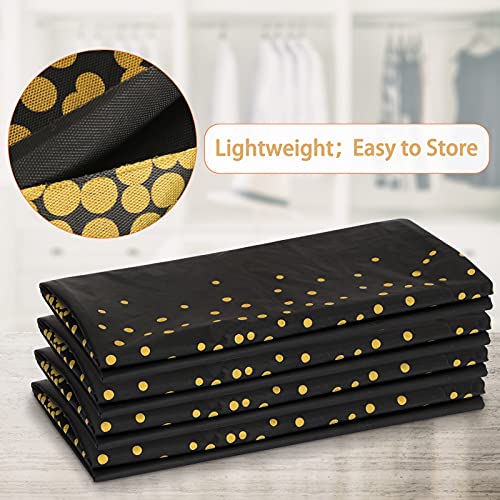 Toplive 4 Pack Plastic Tablecloths for Rectangle Tables, 54βx 108β Disposable Party Table Cloths Rectangular Tables Covers for Birthday Thanksgiving Christmas Wedding Anniversary-Black