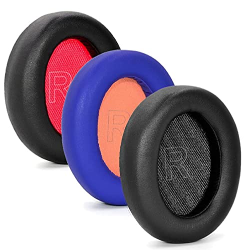 Replacement Earpads Cushions for Anker Soundcore Life Q10/Q10 BT Headphones,Protein Skin Memory Foam Soundcore Life Q10 Earpads Cushions(Black Red)