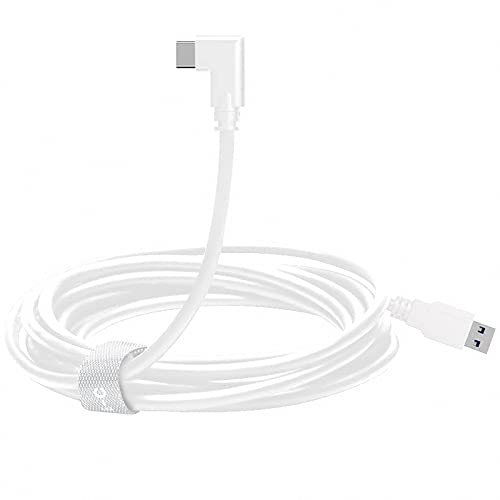 VOKOO USB C Cable Compatible for Oculus Link, USB 3.2 Gen 1 Virtual Reality Headset Cable Compatible for Oculus Quest 2, White/16ft