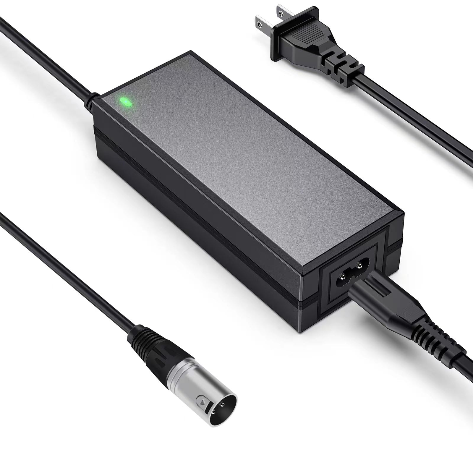 24V 2A Electric Scooter Battery Charger, Suitable for Go Go Elite Traveler, Pride Mobility, Jazzy Electric Chair Battery Charger, and Plus Ezip Mountain Trailz 3-pin XLPscooter Charger