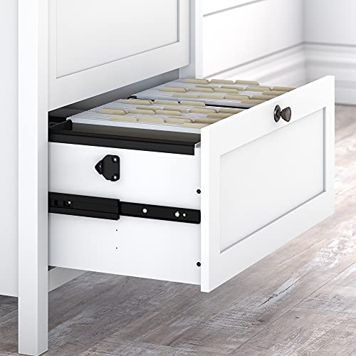 Bush Furniture Mayfield 2 Drawer Lateral File Cabinet, Pure White and Shiplap Gray