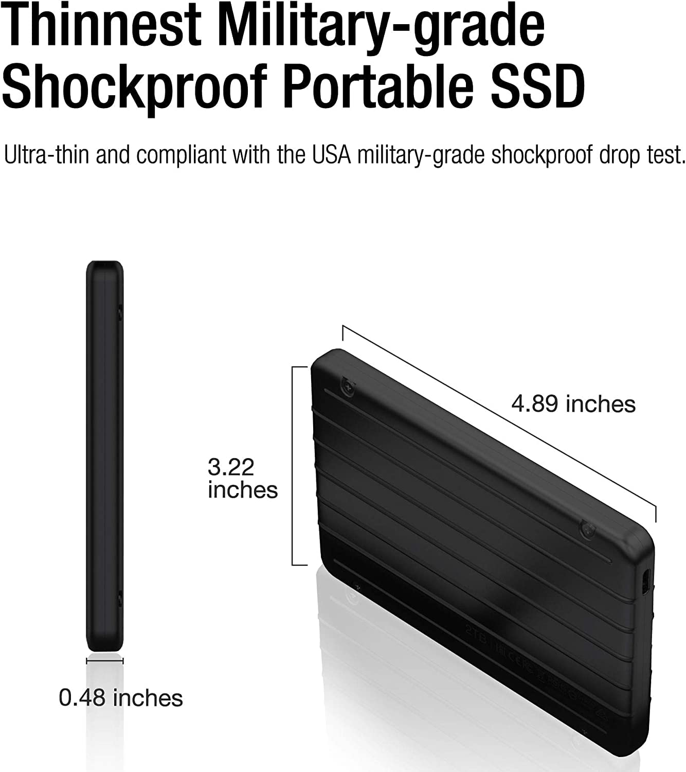 Silicon Power 4TB Rugged Portable External SSD USB 3.2 Gen 2 (USB3.2) with USB-C to USB-C/USB-A Cables B75 Pro