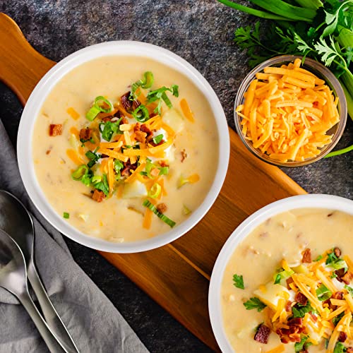Delling Large Ramekins 32 Oz Oven Safe/Soup Bowls, 1 Quart Serving Bowls Ceramic Round for Baking, Salad, Pasta, Creme Brulee, Souffle Dish, Pot Pie