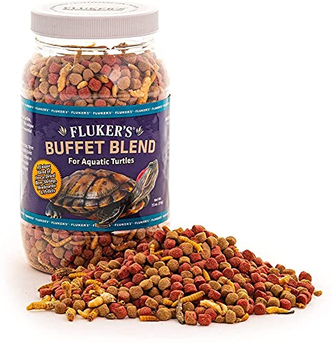 Fluker's Buffet Blend Aquatic Turtle Formula Freeze Dried Food 7.5oz - Includes Attached DBDPet Pro-Tip Guide