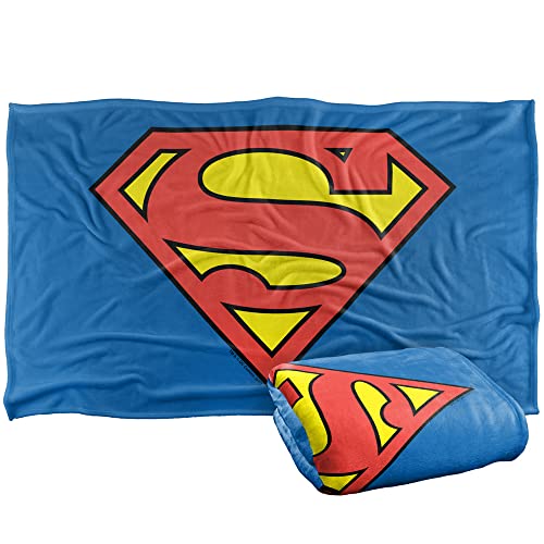 Superman Classic Logo Silky Touch Super Soft Throw Blanket 36" x 58",Classic Logo