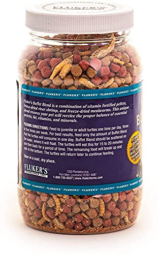 Fluker's Buffet Blend Aquatic Turtle Formula Freeze Dried Food 7.5oz - Includes Attached DBDPet Pro-Tip Guide