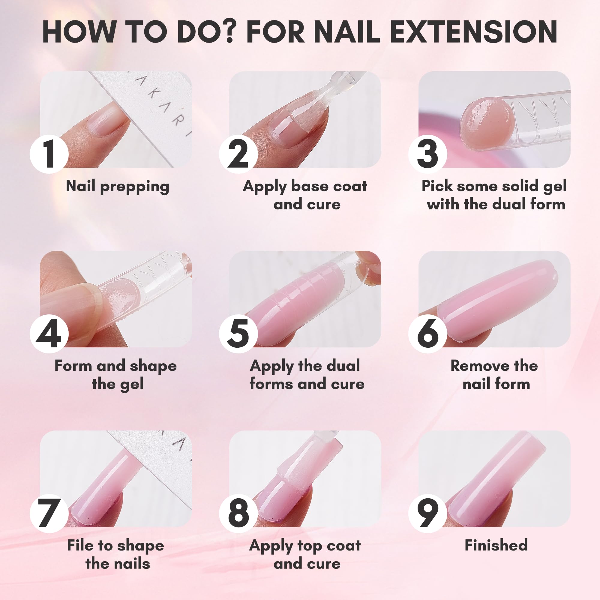 Makartt Solid Gel Builder: 15ML Non-sticky to Hands, White Shimmers Color for Extension 3d Sculpting Nail Art, Hard Gels Molding for Nails UV/LED Lamp Required Pearl Drift