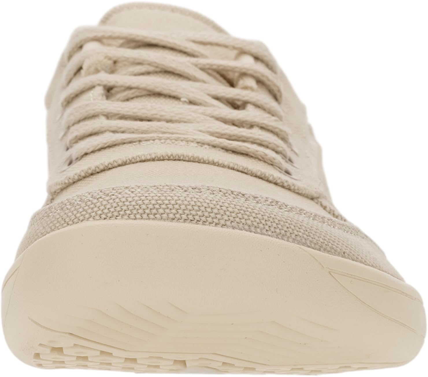 WHITIN Wide Toe Box Shoes for Women Canvas Minimalist Barefoot Sneakers Zero Drop Sole Minimus Size 9 Fashion Training Beige 40