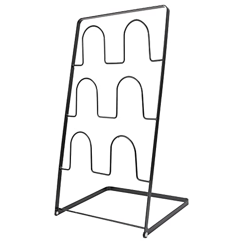 Cabilock 3 Tiers Shoes Rack Entryway Shoes Storage Organizer Metal Slippers Shelf Shoes Stand Space Saving Shoes Storage Shelf for Entryway Living Room Bathroom Black