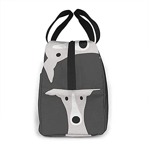 Lunch Bag Greyhound Italian Cute Whippet Dog Lunch Box Insulated Bag Tote Bag For Men/Women Work Travel