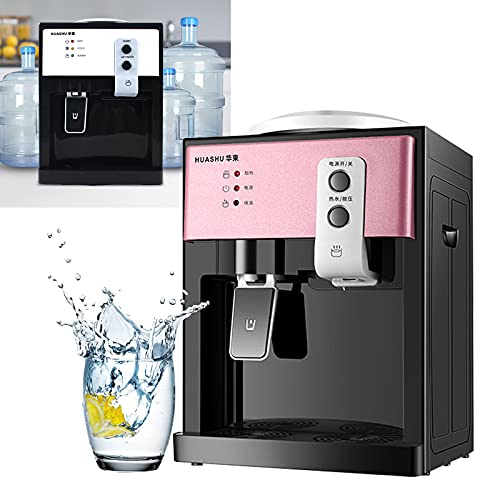 Countertop Water Dispenser - Electric Hot and Cold Water Cooler Dispenser for Home Office Use 110V Hot/Cold Top Loading Countertop Water Cooler Dispenser (Rose Gold)
