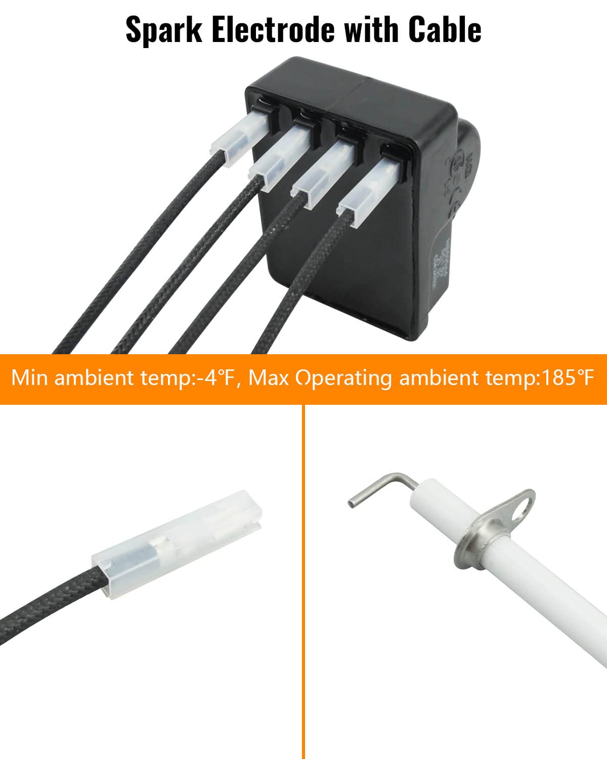 YIGUCS Grill Igniter Kit Fit for Blackstone 36 Inch Griddle, 4 Outlet Electronic Push Button Electronic Igniter Replacement Spark Plug Kit