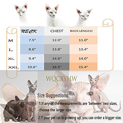 Shirts for Sphynx Cats Summer Breathable Solid Color Cotton Shirts Round Collar Pullover Kitten Shirts with Flared Sleeves Pet Clothes for Cat (Green, L(6.6-8.8lbs))
