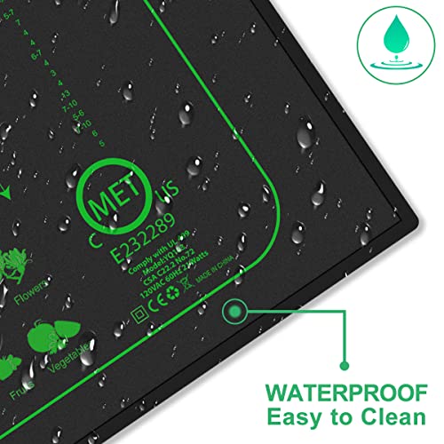 2 Pack 21W Seedling Heat Mat for Seed Starting,10" x 20.75" Waterproof Heating Pad for Indoor Plants Germination