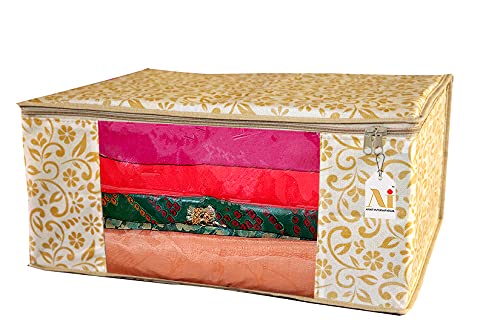 ANKIT INTERNATIONAL Non Woven Saree Cover Storage Bags for Clothes/Cloth storage bag | (PACK OF 6)