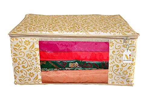 ANKIT INTERNATIONAL Non Woven Saree Cover Storage Bags for Clothes/Cloth storage bag | (PACK OF 6)