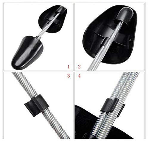 Bamboopack 2 Pairs Practical Adjustable Length Men Shoe Tree Stretcher Shoe Boot Shoe Shaper Support Holder(Black)