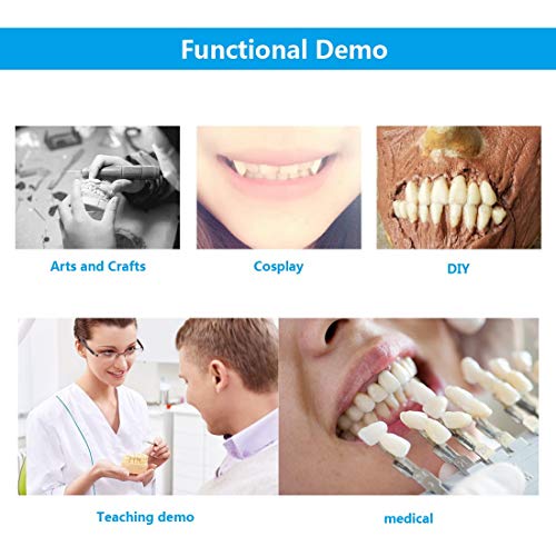 RZJZGZ 168 Pcs Dental Synthetic Resin Tooth Halloween Horror Teeth 6 Sets 23 A3
