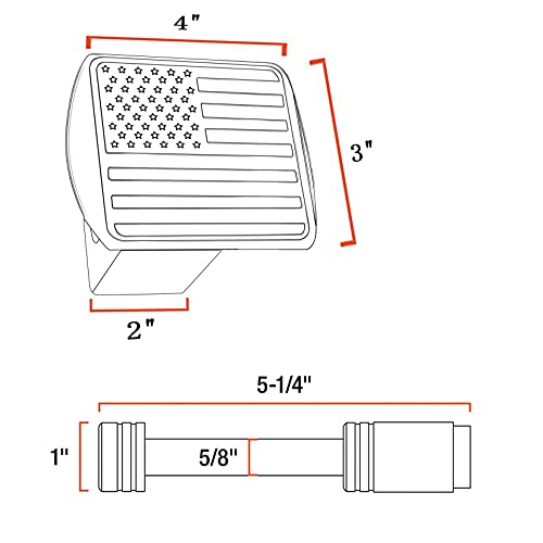 American Flag Metal Trailer Hitch Cover for 2 inch Receivers(with 5/8-Inch Pin Diameter Trailer Hitch Lock )