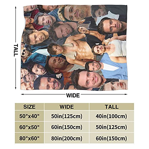 Gadimen Sebastian Stan Flannel Fleece Throw Blanket, Super Soft Lightweight Blankets for All Season, Fleece Blankets for Couch/Bed, Fuzzy Plush Blanket for Home Decorations 50x40 inches