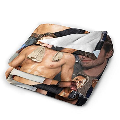 Gadimen Sebastian Stan Flannel Fleece Throw Blanket, Super Soft Lightweight Blankets for All Season, Fleece Blankets for Couch/Bed, Fuzzy Plush Blanket for Home Decorations 50x40 inches