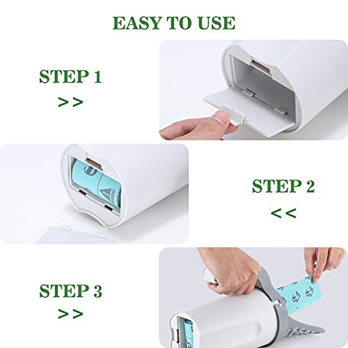 petizer Premium Cat Litter Scoop with 90 Count Refill Bags, Integrated Detachable Deep Cat Litter Shovel with Waste Container, Cat Litter Disposal System