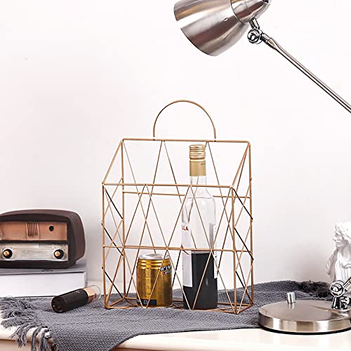 MRBJC Premium Nordic Style Iron Storage Basket,Secure Fastening-Suitable for Newspaper, Paperwork, Magazines, Keepsakes, Toys-Great for Anywhere The Home White 25.5x10x38cm