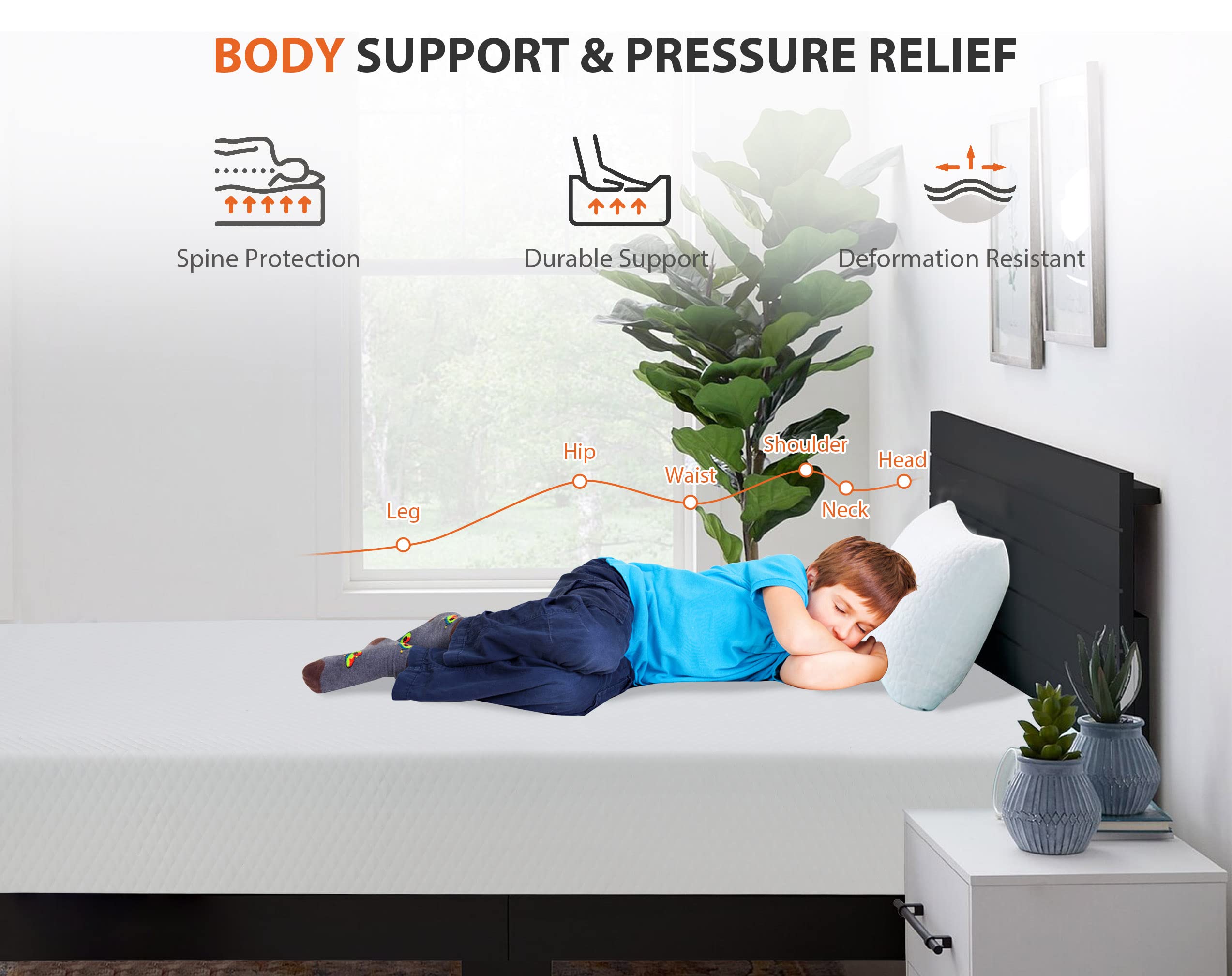 MKDLUFEI 12 Inch Gel Full Size Memory Foam Mattress Medium Firm Full Size Mattress in a Box for Cool Sleep & Pressure Relief,CertiPUR-US Certified Full Mattress