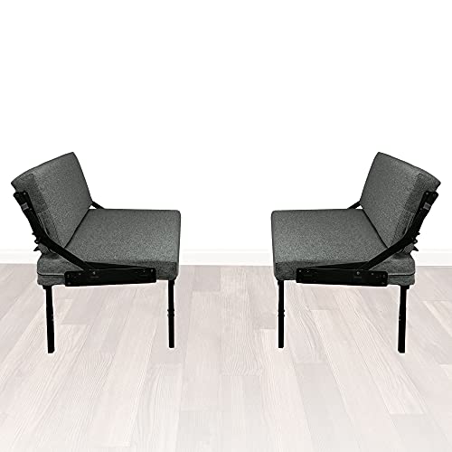 RecPro 38" Wall Mount Rollover Dinette Booth with Adjustable Legs (Fossil)