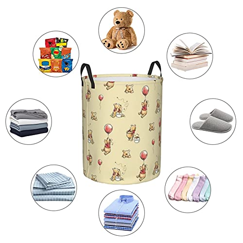 QHMY Laundry Hamper Laundry Baskets Laundry Bags Waterproof Foldable with Handles Large Round Storage Bags 38/62L Family/Kids/Bathroom/Bedroom/Dorm Black