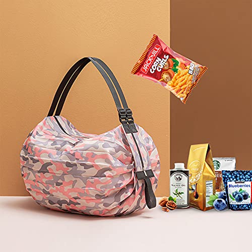 Plumeria Rubra Two Pieces Foldable Shopping Bag Portable Large Capacity Reusable Grocery Bag Daily Commuting Picnic Camping Storage Bag