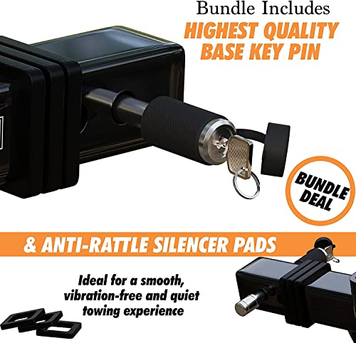 Tri-Ball Adjustable Trailer Hitch β Fits 2-inch Receiver, 5.70-inch Drop, Trailer Hitch, Tri-Ball Hitch, Adjustable, Ball Mount Hitch - 10,000 LBS, 1-7/8, 2 and 2-5/16 inch Balls, Solid Tube Hitch