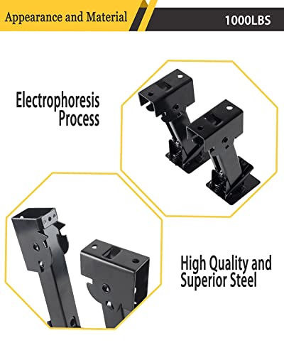 Pair of Trailer Stabilizer Jacks Telescoping RV Camper Accessories for Travel 450kg(1000 Lbs) Capacity Each, 11.5"-18"
