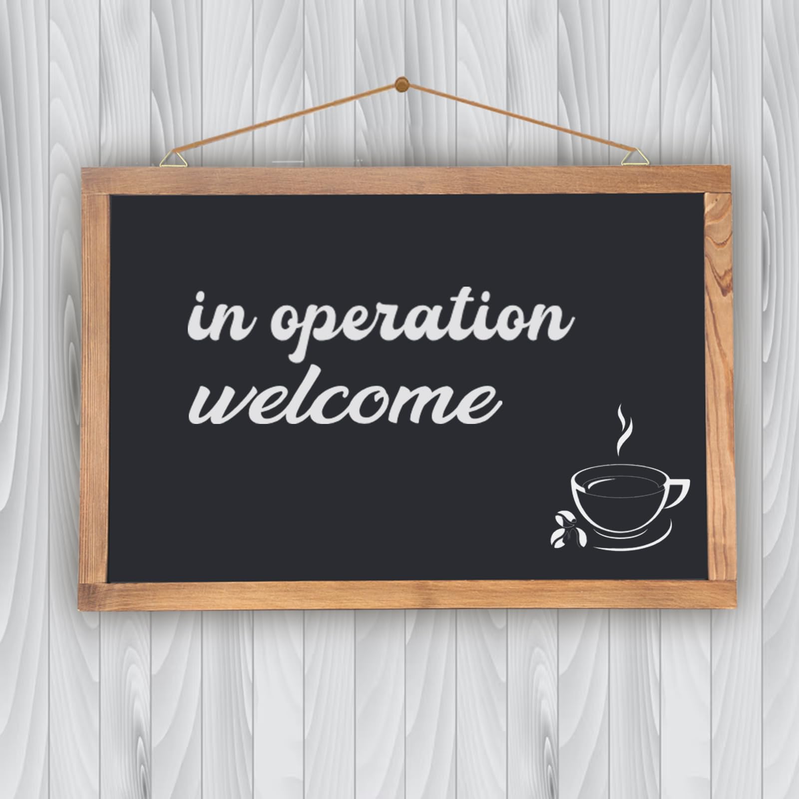 KOOLDE 16" x 24" Magnetic Chalkboard Large Hanging Framed Wall Chalk Board Combination Chalk Board & Bulletin Board Rustic Framed Blackboard for Kids, Home, Office, Restaurant