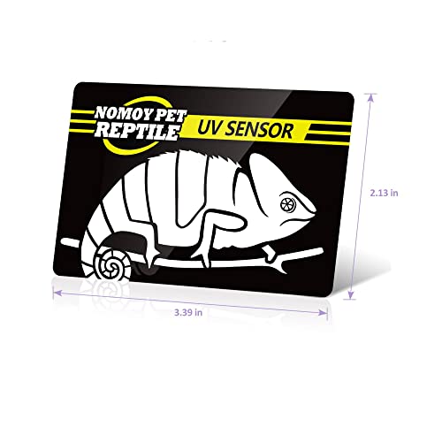 Makmzoon Reptile UV Tester, 3.3inch Test UVB Sensor Reptile Heat Lamp fit UVB Bulb UV Sensor Testing Card(2-Pcs)