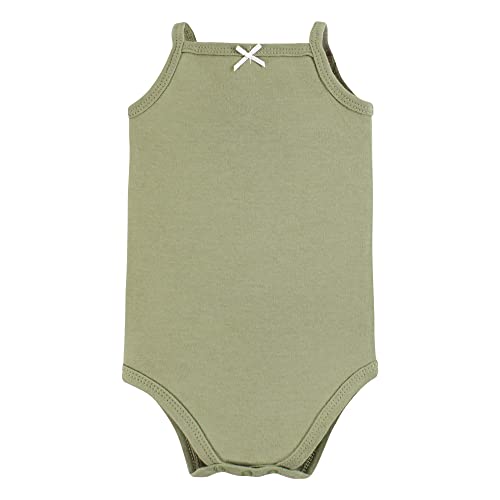 Hudson Baby Unisex Baby Cotton Sleeveless Bodysuits, Sunflower, 3-6 Months