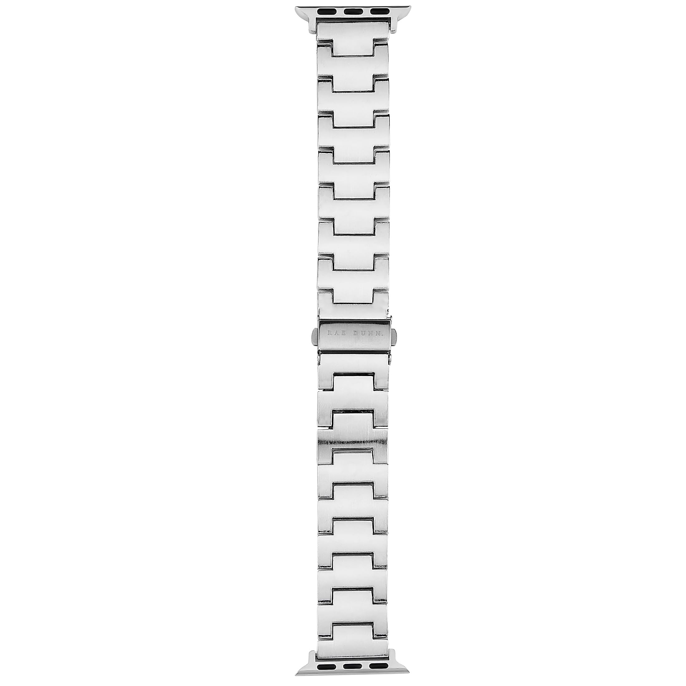 Rae Dunn Apple Watch Set of 3 Straps Fits 38mm 40mm Mesh, Silicone, Link Bracelet (38mm/40mm, Silver, Pink, Silver)