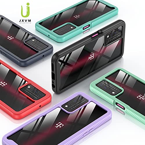 JXVM for T-Mobile Revvl V Plus 5G Case with Built in Screen Protector, Full Body Rugged Case for T-Mobile Revvl V+ 5G, Protective Phone Cover 6.82 inch 2021 (Black)