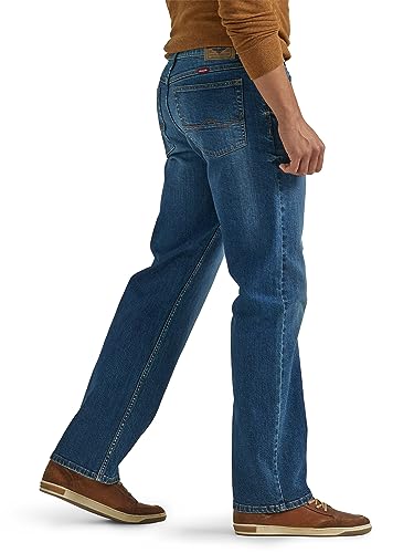 Wrangler Men's Relaxed Fit Boot Cut Jean, Oxford Blue