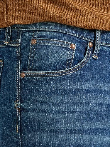 Wrangler Men's Relaxed Fit Boot Cut Jean, Oxford Blue