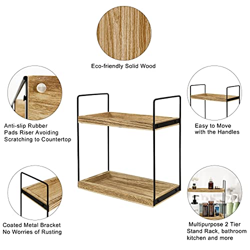 2 Tier Bathroom Counter Organizer, Bathroom Organizer Countertop, Kitchen Spice Rack Kitchen Counter Organizer, Over Toilet Storage Organizer, Coffee Bar Organizer Kitchen Counter Storage Shelf
