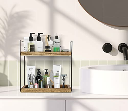 2 Tier Bathroom Counter Organizer, Bathroom Organizer Countertop, Kitchen Spice Rack Kitchen Counter Organizer, Over Toilet Storage Organizer, Coffee Bar Organizer Kitchen Counter Storage Shelf