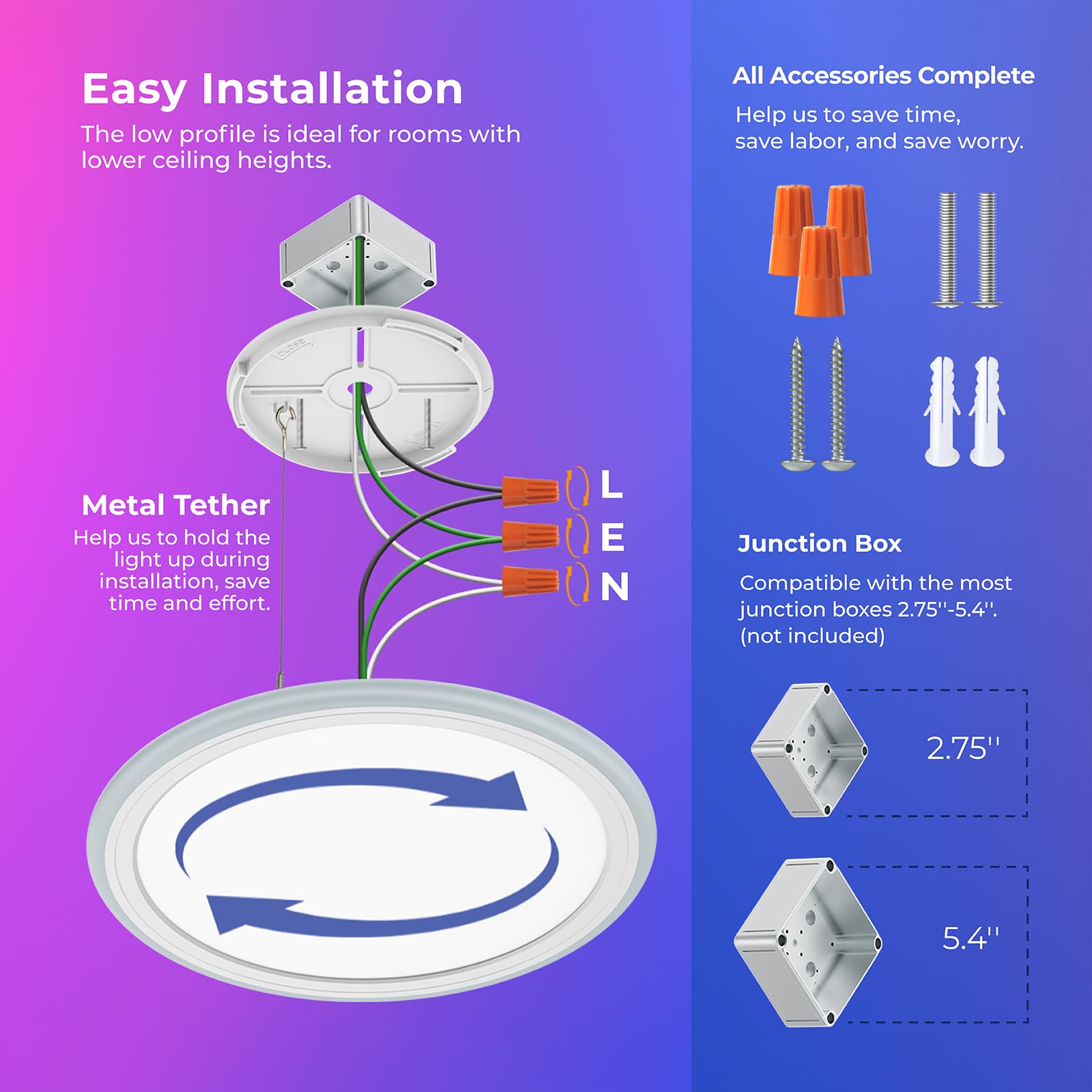 BLNAN Smart RGB LED Flush Mount Ceiling Light, 13 Inch 24W Dimmable Color Changing Wired Lamp Fixture with Remote Control, Works with Alexa Google Home Tuya App for Bedroom Living Kids Room Party