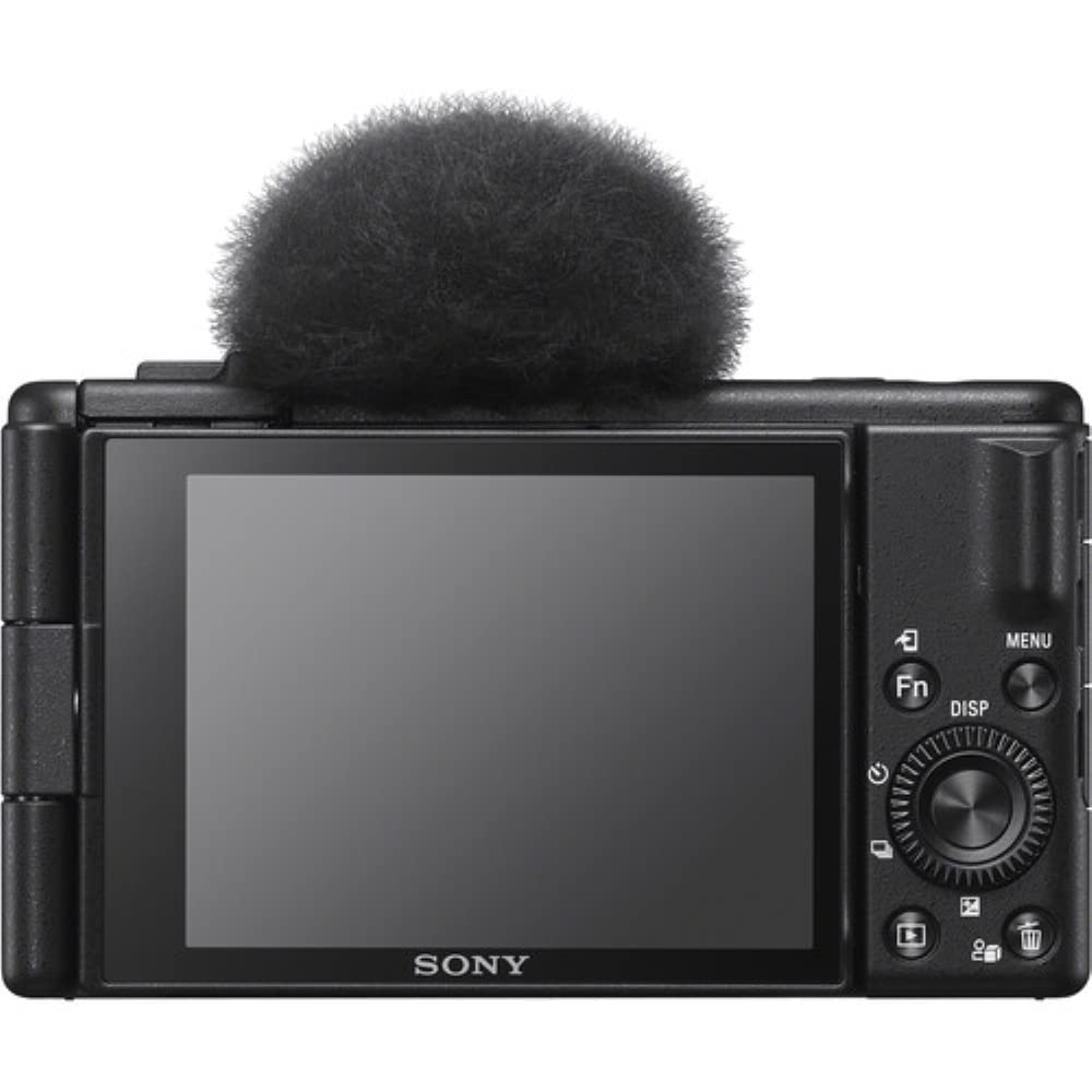 Sony ZV-1F Vlogging Camera | Black Bundled with 32GB SD Card, Photo Starter Kit, Camera Bag, Spare Battery & Charger (7 Items)