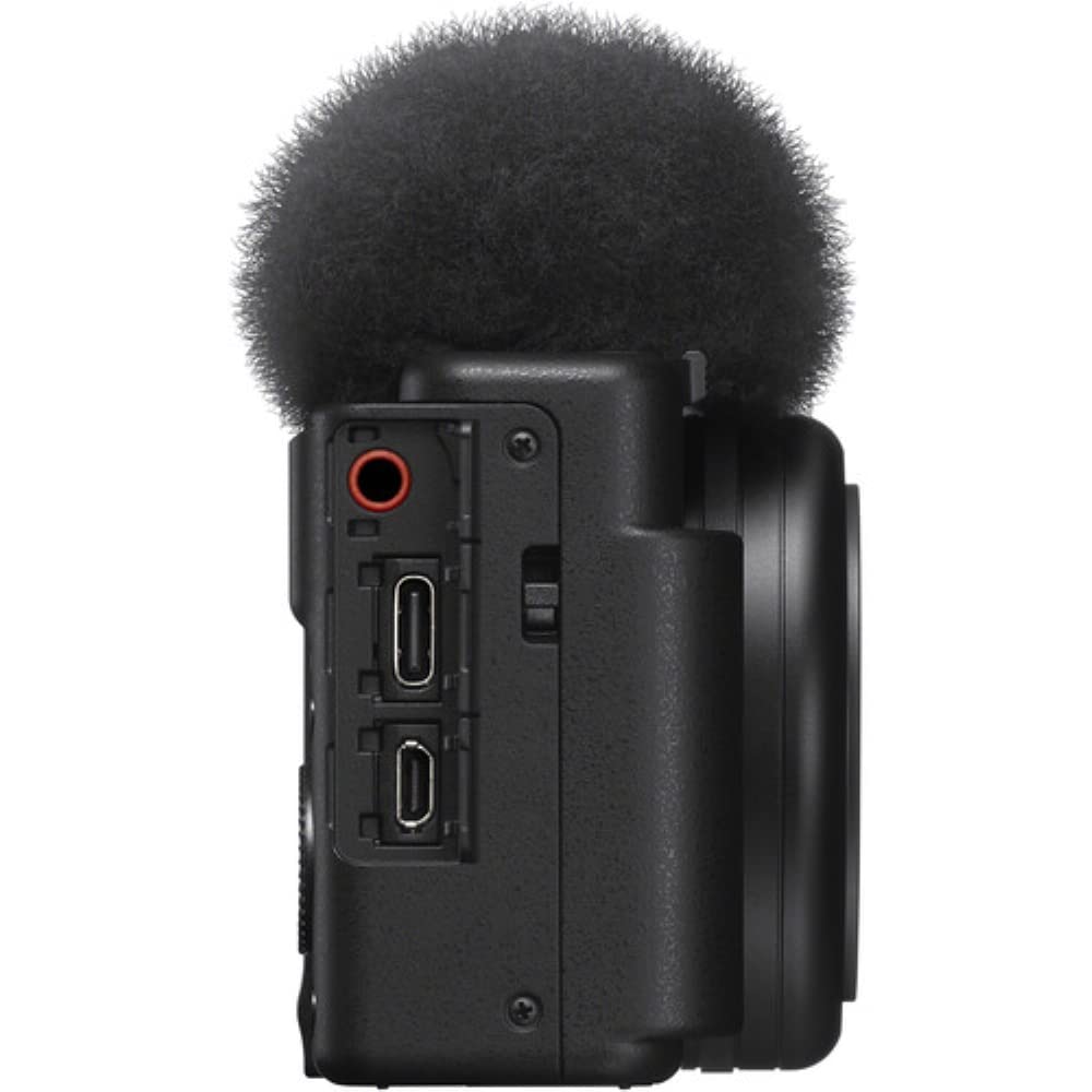 Sony ZV-1F Vlogging Camera | Black Bundled with 32GB SD Card, Photo Starter Kit, Camera Bag, Spare Battery & Charger (7 Items)