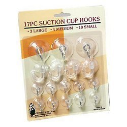 Suction Cup Hooks 17 Pcs Clear Silicon Metal Hook Glass