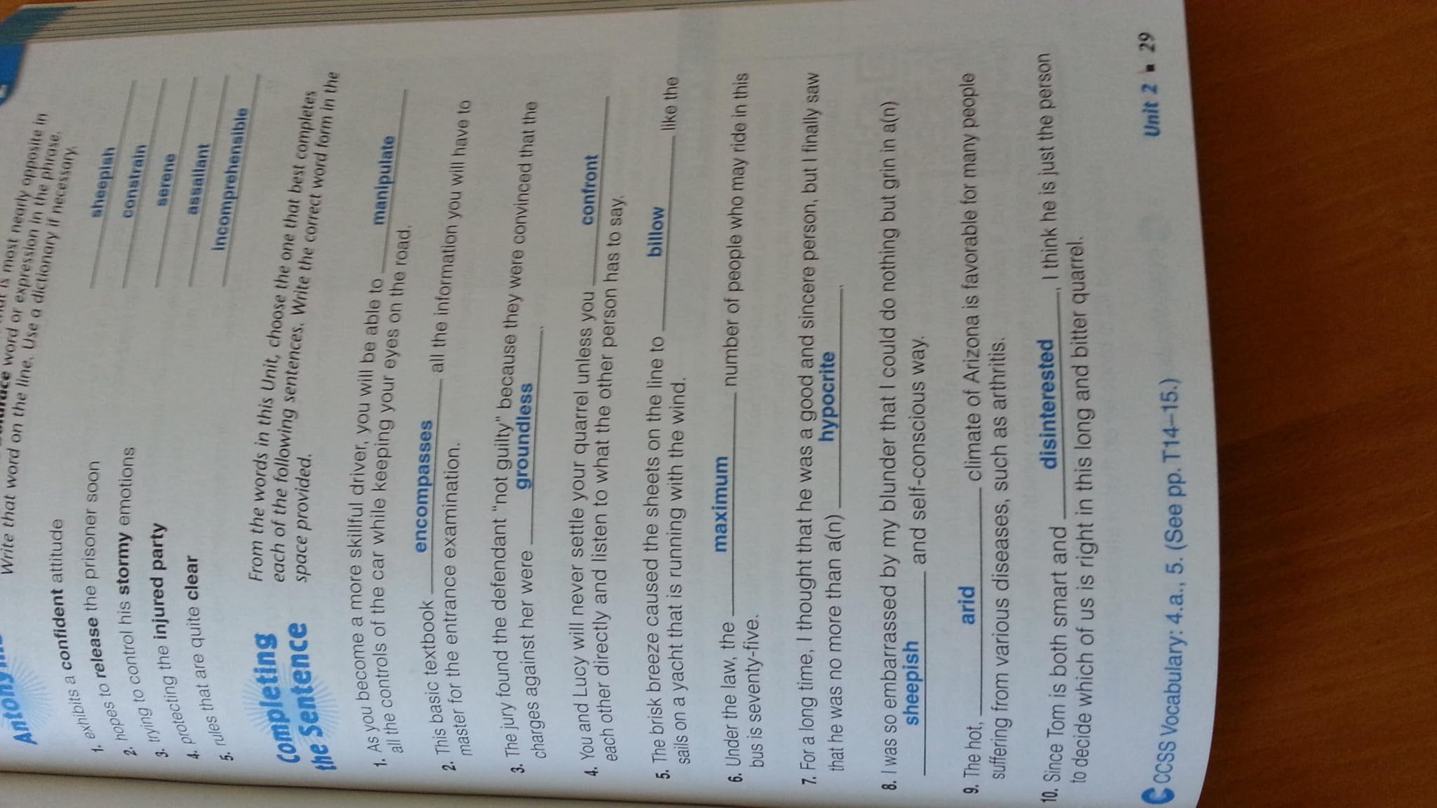Vocabulary Workshop Common Core Enriched Edition Level A (Grade 6): Teacher Edition